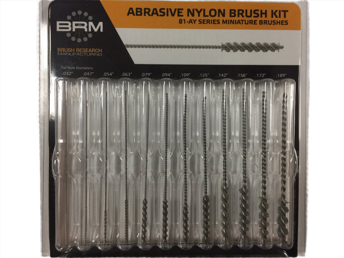 Abrasive Nylon Miniature Brush Kit- Series 81-AY, .032 - .189" – NEWMAN ...